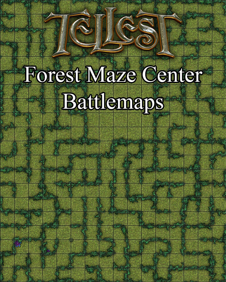 Forest Maze Central Battlemap - Tellest | DriveThruRPG