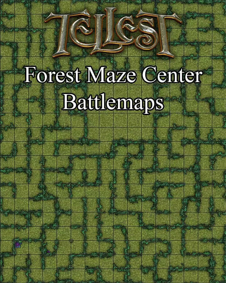 Forest Maze Central Battlemap - Tellest | DriveThruRPG