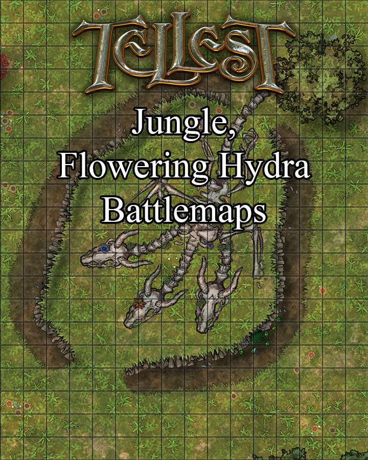 Jungle, Flowering Hydra Battlemap - Tellest | DriveThruRPG