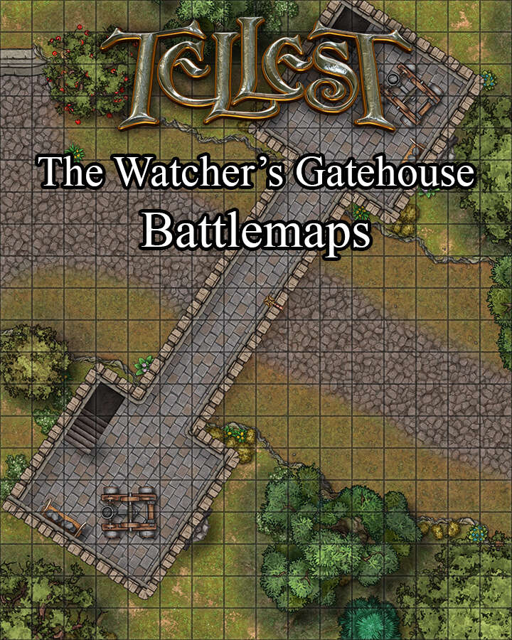 The Watcher's Gatehouse Battlemap - Tellest | DriveThruRPG