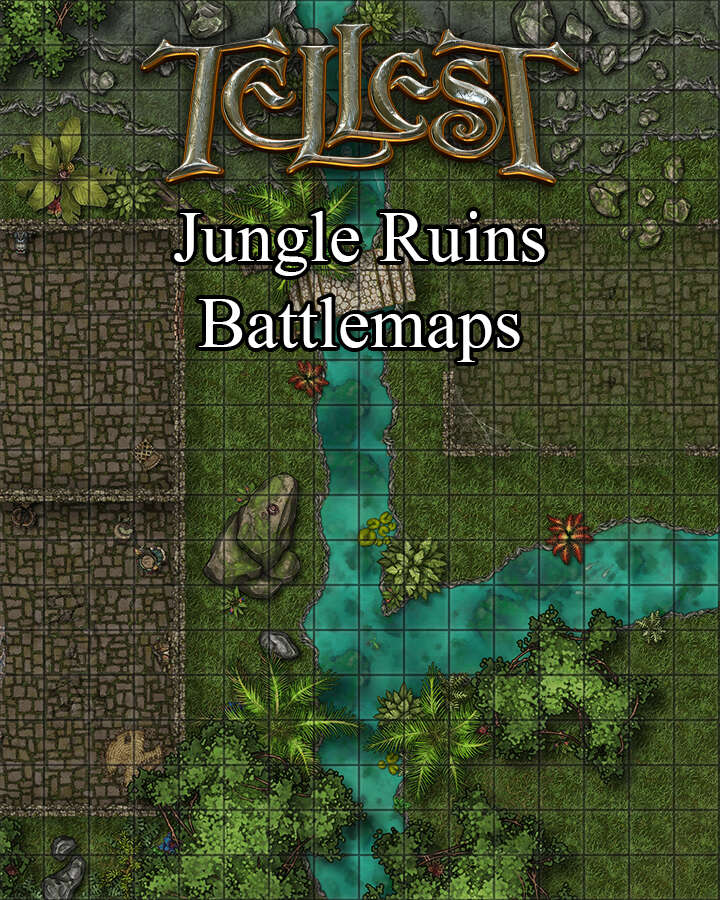 Jungle Ruins Battlemap - Tellest | DriveThruRPG