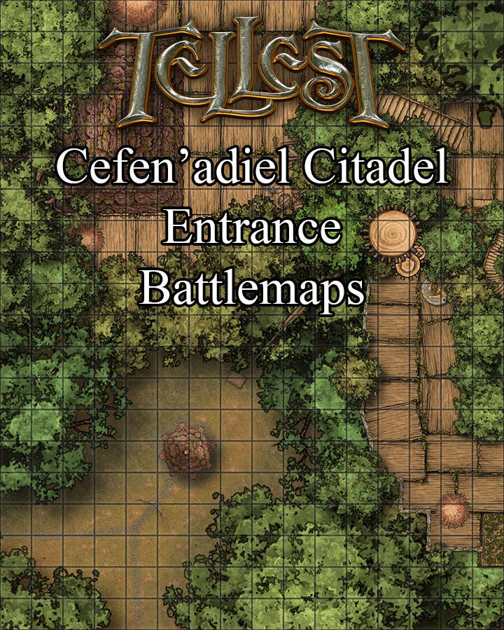 Cefen'adiel Citadel Entrance Battlemap - Tellest | DriveThruRPG