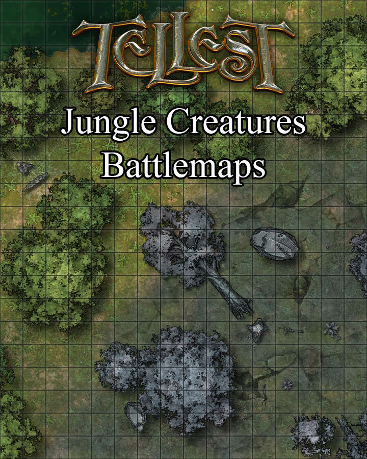 Jungle Creatures Battlemap - Tellest | DriveThruRPG