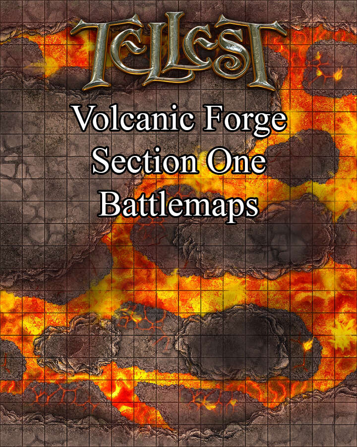 Volcanic Forge Section One Battlemap - Tellest | DriveThruRPG