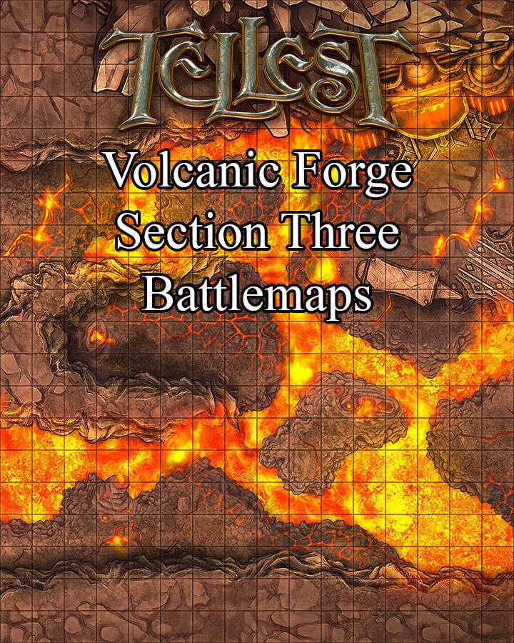 Volcanic Forge Section Three Battlemap - Tellest | DriveThruRPG