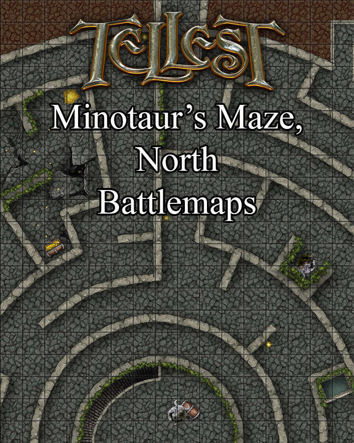 Minotaur's Maze North Battlemap - Tellest | DriveThruRPG