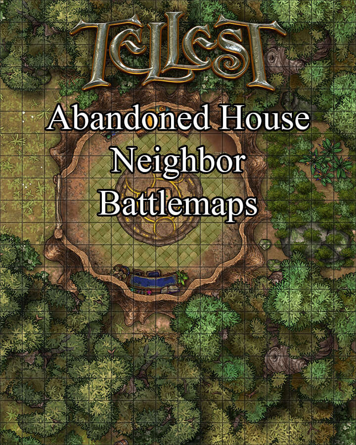 Abandoned House Neighbor Battlemap - Tellest | DriveThruRPG