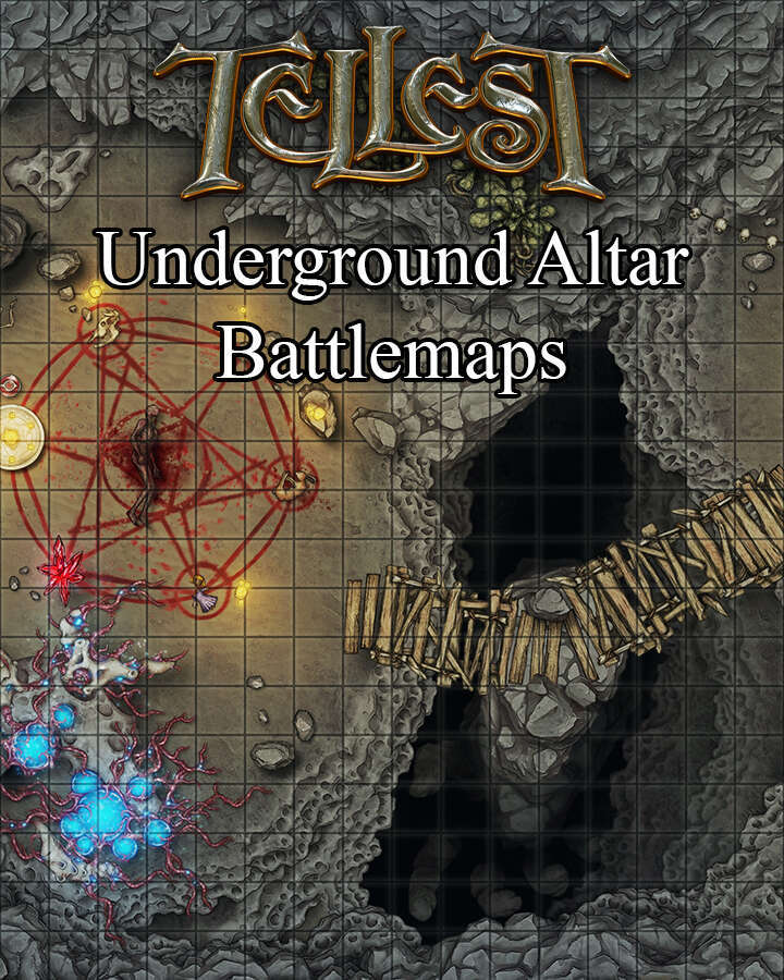 Underground Altar Battlemap - Tellest | DriveThruRPG