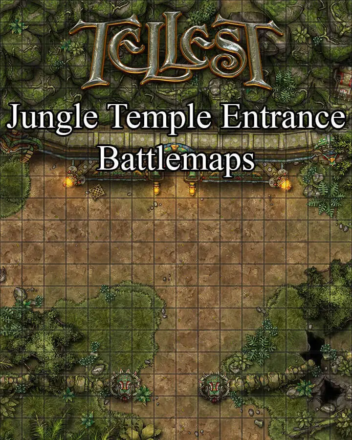 Jungle Temple Entrance Battlemap - Tellest | DriveThruRPG