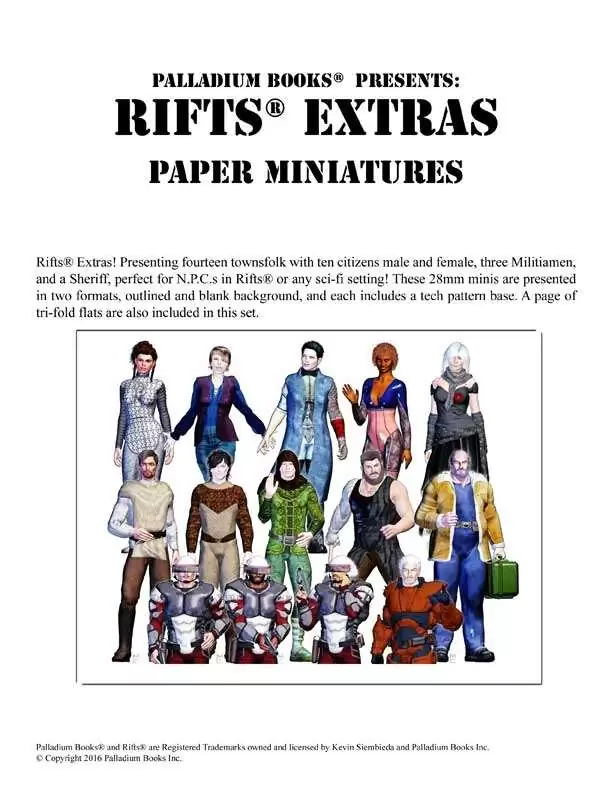 Rifts® Paper Miniatures: Extras - Palladium Books | Rifts | DriveThruRPG