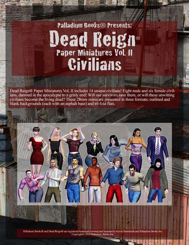 Dead Reign® Paper Miniatures, Volume II: Civilians - Palladium Books ...