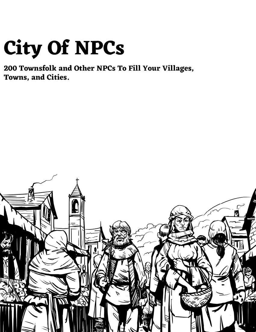 City Of NPCs - Mellow Golem Games | DriveThruRPG