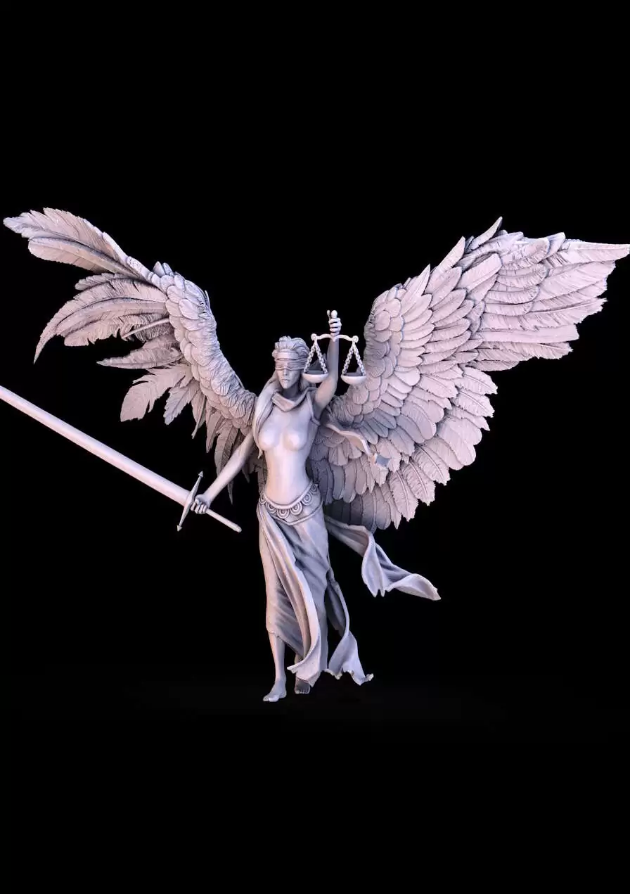 Angel of Justice STL Files (Justus, Faith Given Form) - Three Sails ...