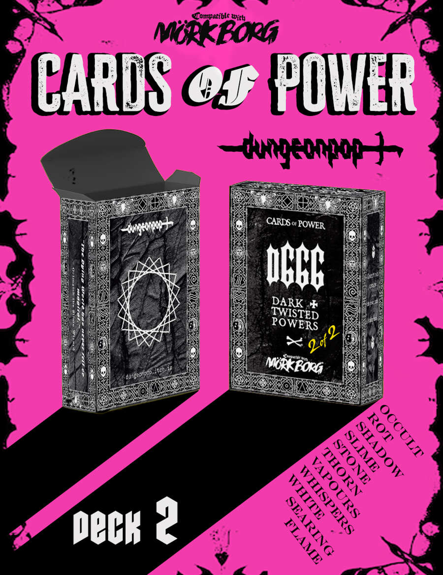 Cards of Power: d666 Dark & Twisted Power Cards for MÖRK BORG Deck 2 ...