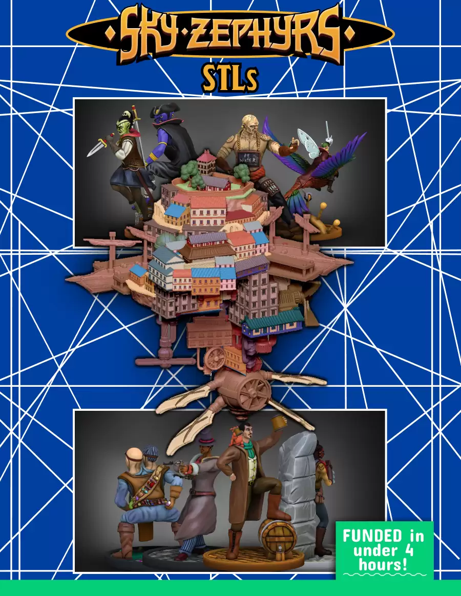 Sky Zephyrs STLs - HOMIEandTheDUDE | DriveThruRPG