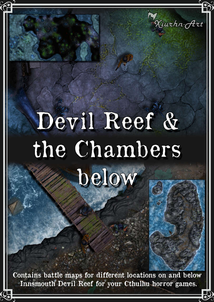 VTT Maps Innsmouth - Devil Reef & the Chambers below - Xiurhn-Art | DriveThruRPG