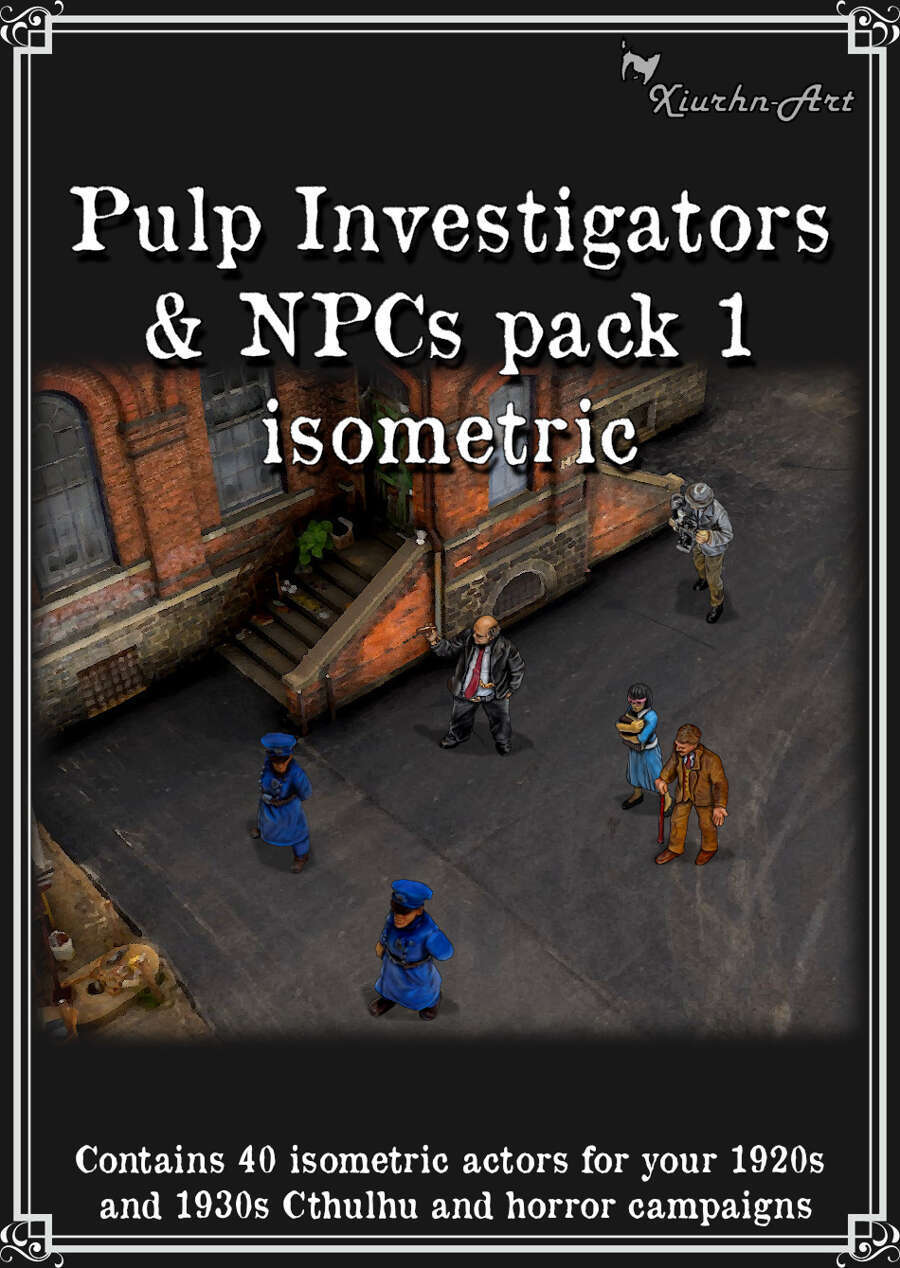 Pulp Investigators and NPCs pack 1 - isometric (40 tokens) - Xiurhn-Art | DriveThruRPG
