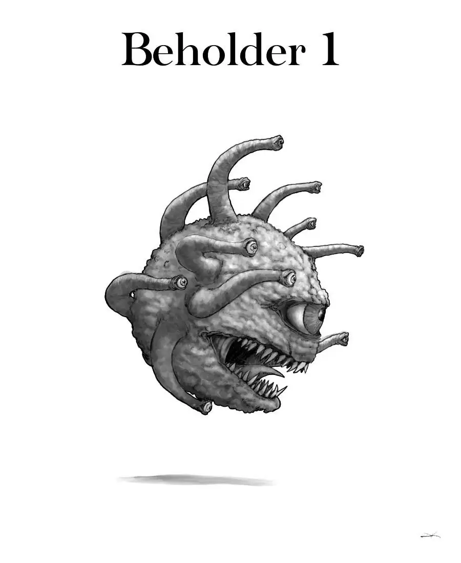 Beholder 1 - Stock Art - Jeff Koch Stock Art | Grayscale | DriveThruRPG