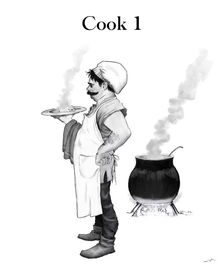 Cook 1 - Stock Art - Jeff Koch Stock Art | Grayscale | DriveThruRPG