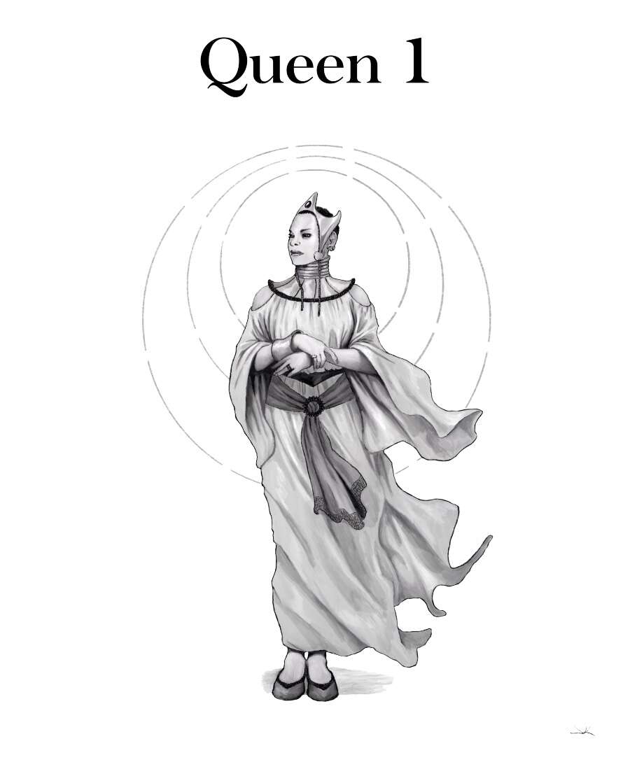Queen 1 - Stock Art - Jeff Koch Stock Art | Grayscale | DriveThruRPG