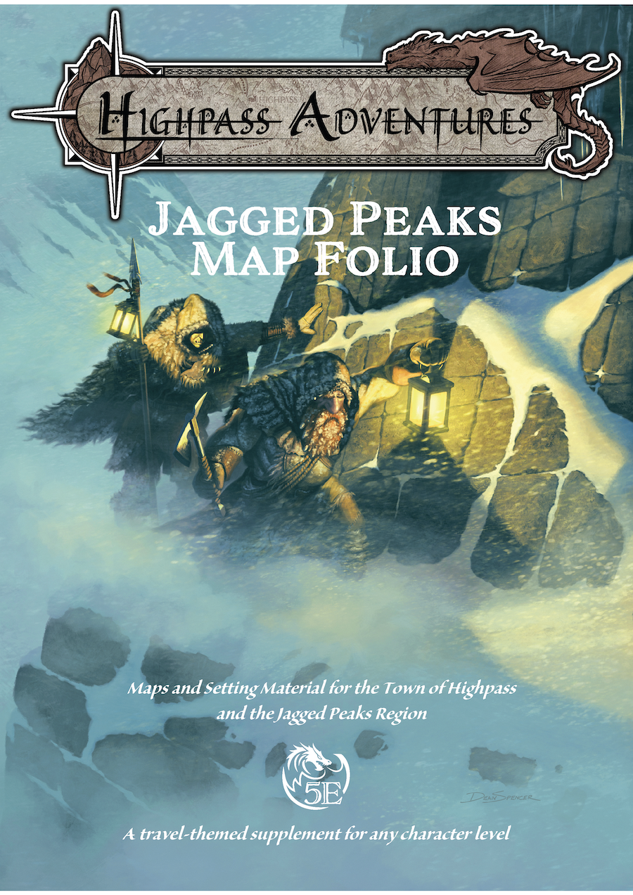 Jagged Peaks Map Folio - Highpass Adventures | DriveThruRPG