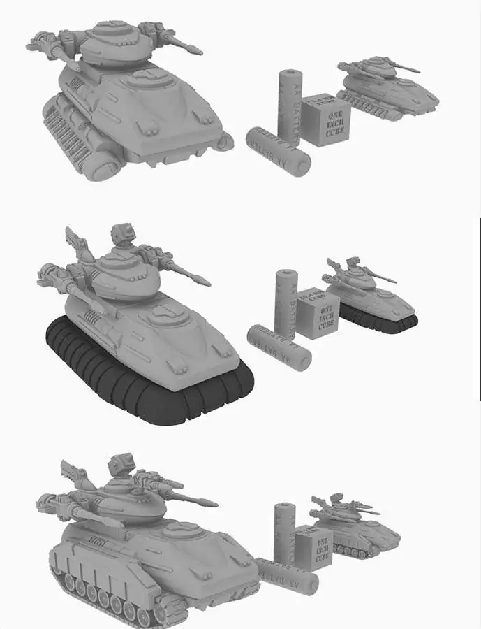 Titan Light Tank and APC Models for 3d printing (STL) - Rebel Minis ...
