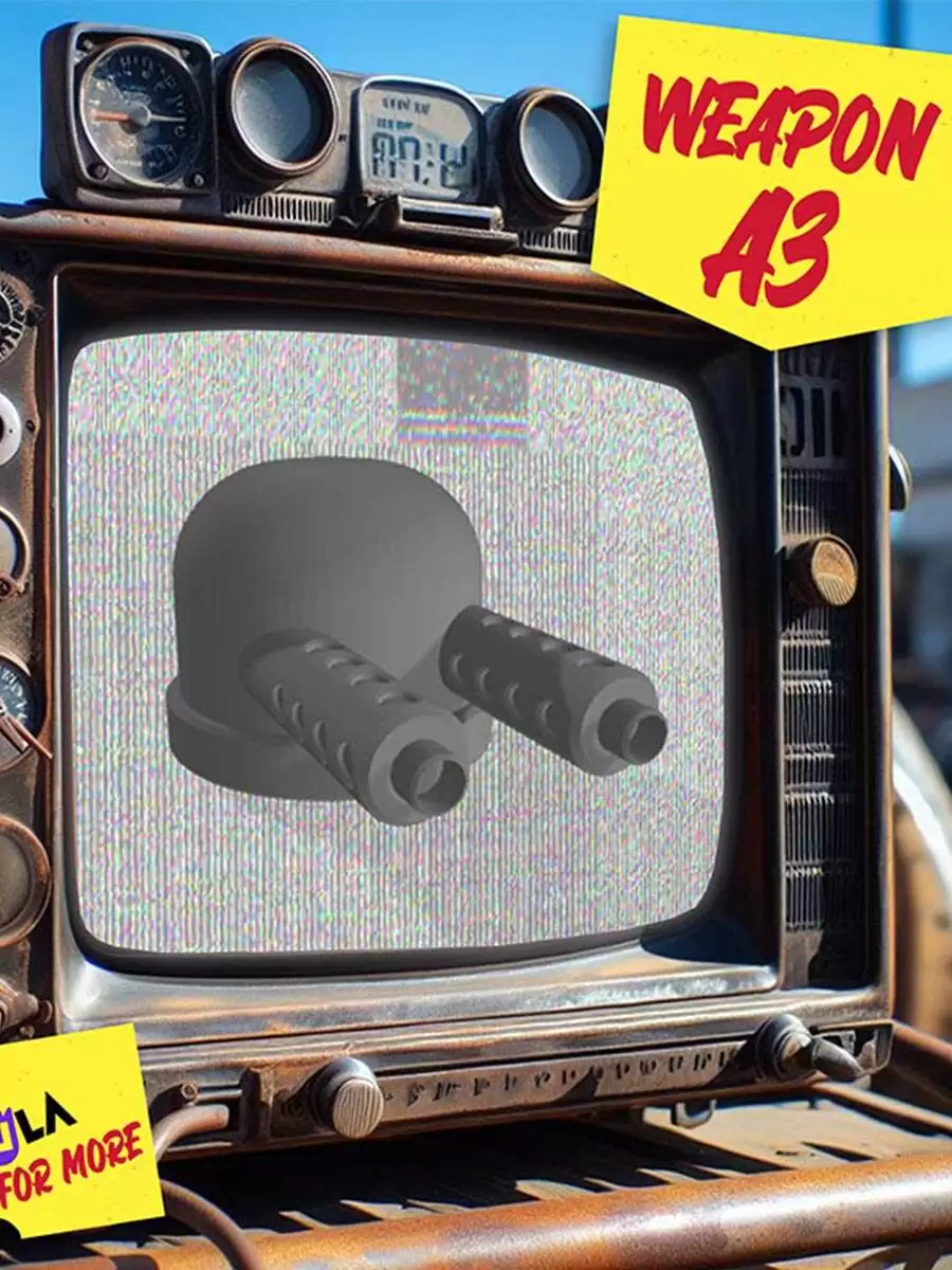 Gaslands Weapon Double Machine Gun turret A3 [1:64] - NEBULA3DPRINT ...