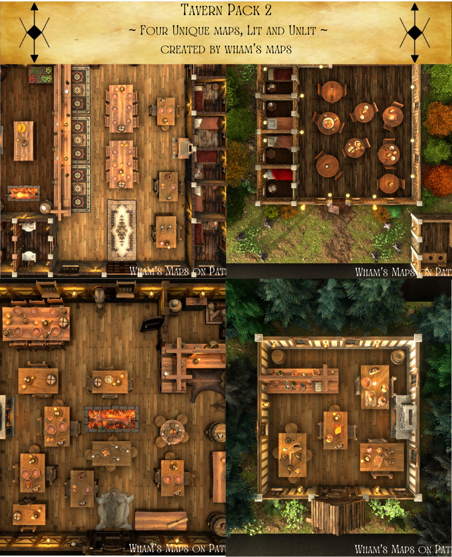 Tavern Pack 2 - Wham's Maps | Wham's Maps | DriveThruRPG