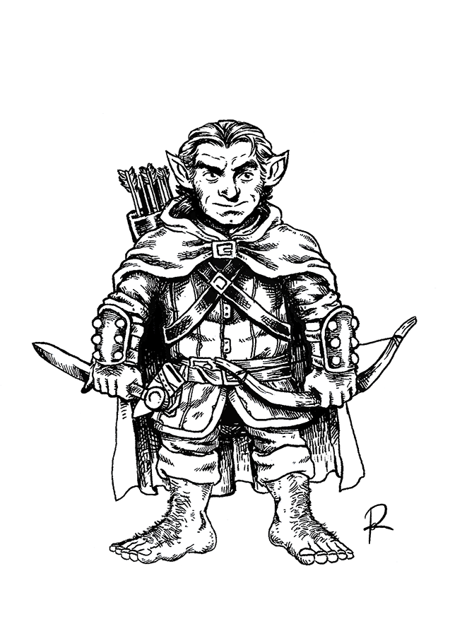 Halfling - Half Page - Ricardo de Gaspar | DriveThruRPG