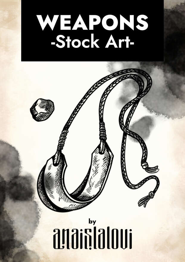 Sling stock art - anaislalovi | WEAPONS | DriveThruRPG