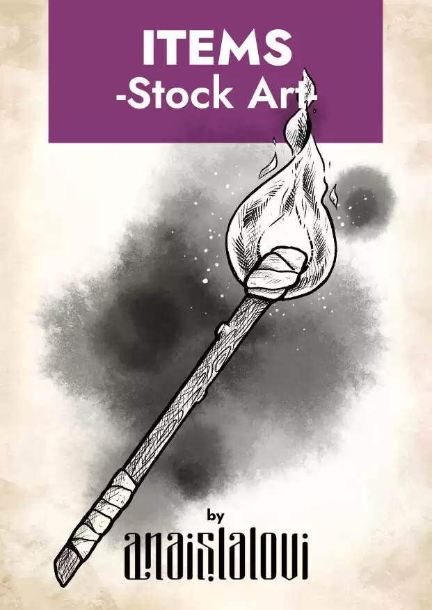 Torch stock art - anaislalovi | ITEMS | DriveThruRPG