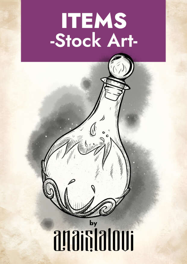 Fire flask stock art - anaislalovi | ITEMS | DriveThruRPG