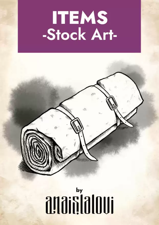 Bedroll stock art - anaislalovi | ITEMS | DriveThruRPG