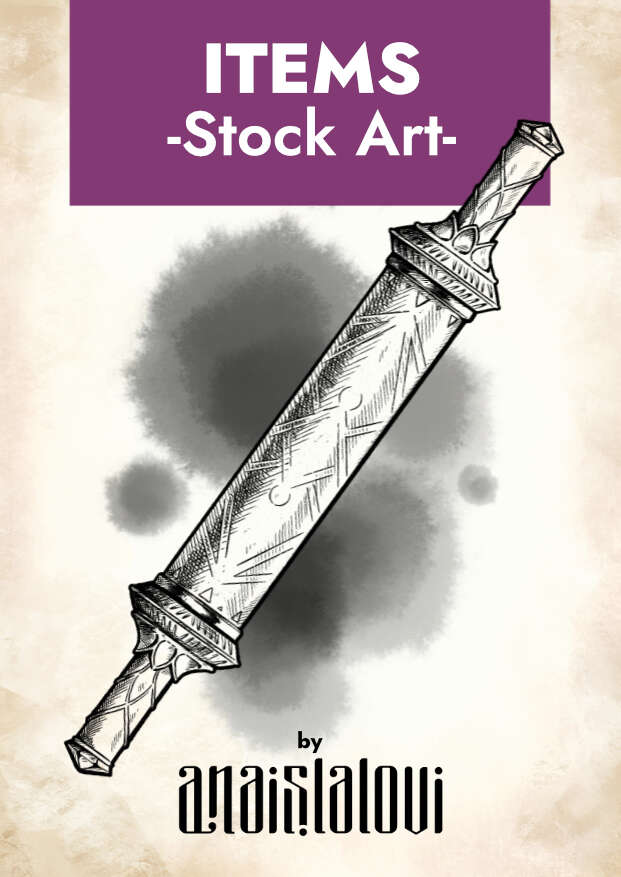 Scroll or map case stock art - anaislalovi | ITEMS | DriveThruRPG