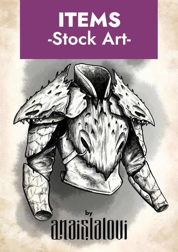 Monster Chitin armor stock art - anaislalovi | ITEMS | DriveThruRPG