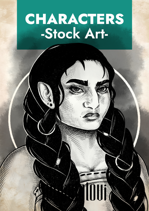 Female dwarf 3/4 portrait stock art - anaislalovi | CHARACTERS ...