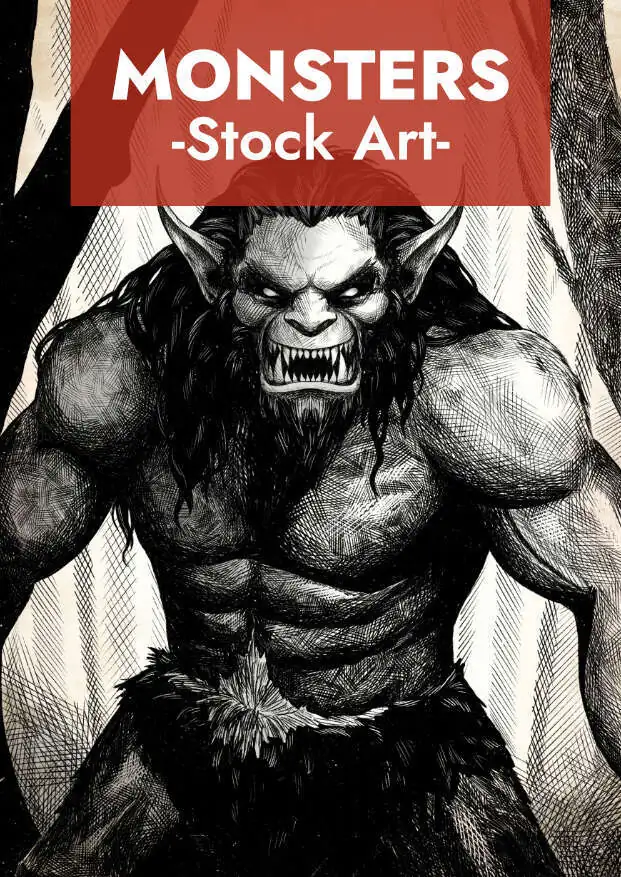 Big goblin bear humanoid stock art Inktober Special Edition ...