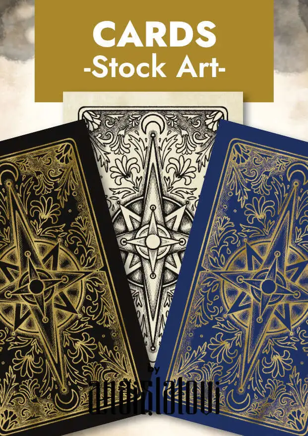 Tarot back V1 stock art - anaislalovi | Cards assets | DriveThruRPG