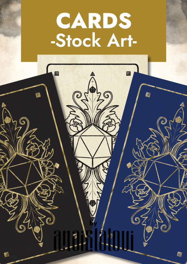 Tarot back V5 stock art - anaislalovi | Cards assets | DriveThruRPG