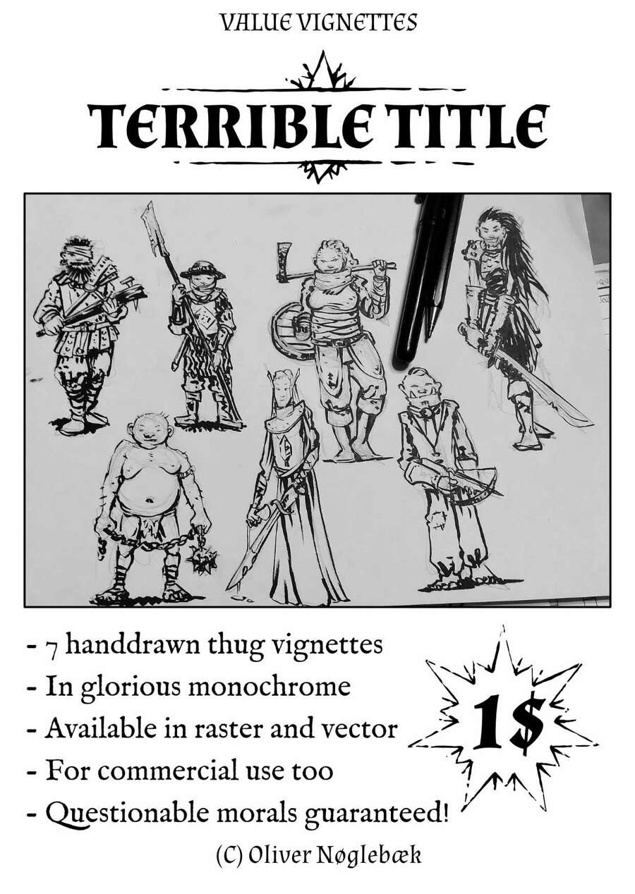 Value Vignettes 04 - Thug Life - Lizartographer | DriveThruRPG