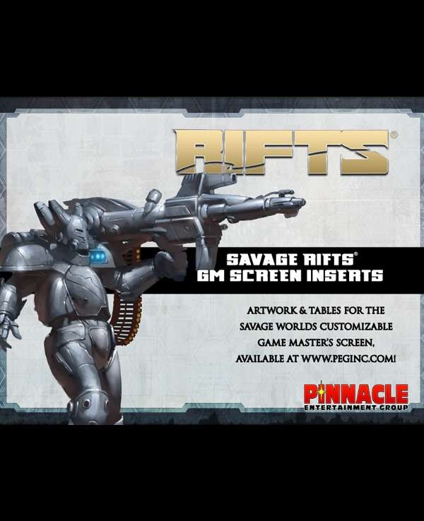 Savage Rifts: Customizable Game Master's Screen (SWADE Edition ...