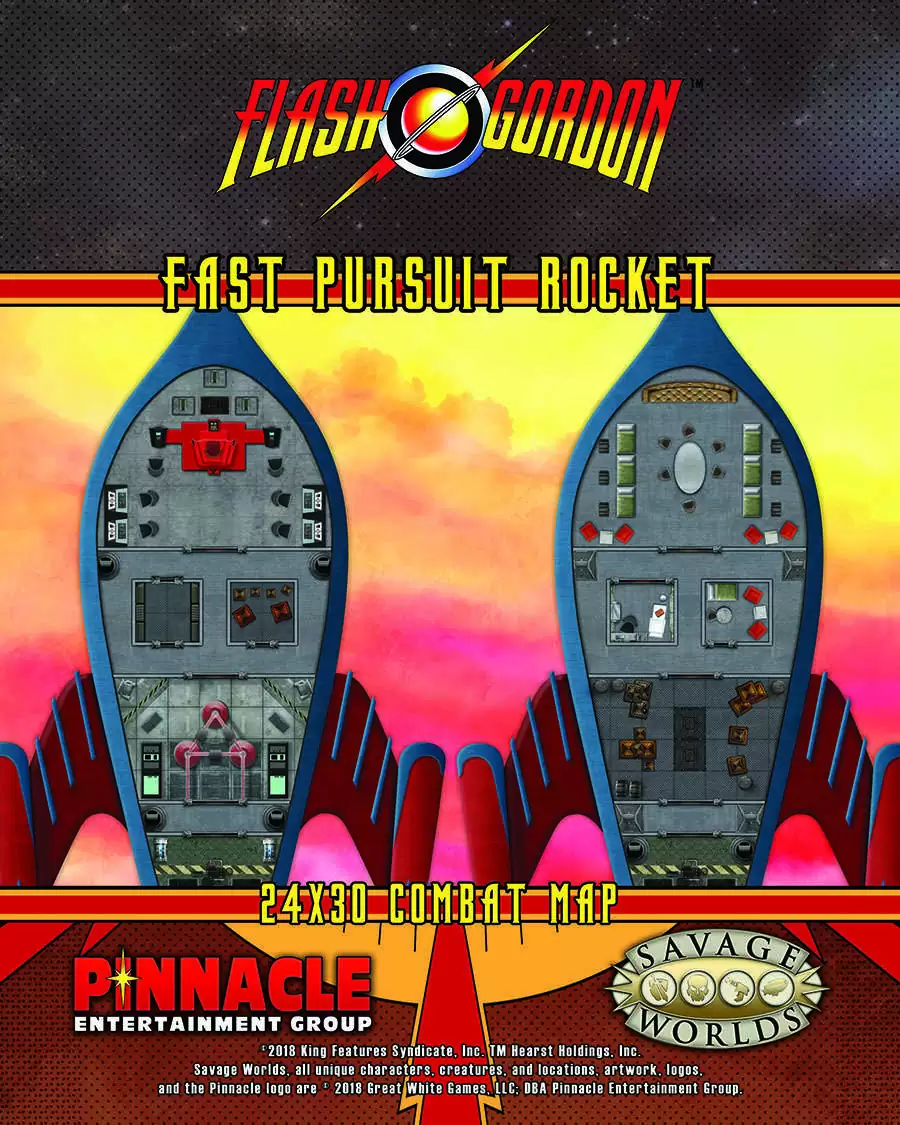 The Savage World of Flash Gordon: Fast Pursuit Rocket Poster Map ...