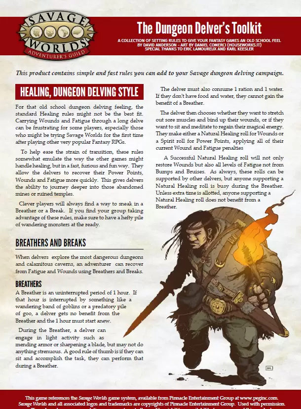 Dungeon Delver's Toolkit - Pinnacle Entertainment | SWAG | DriveThruRPG