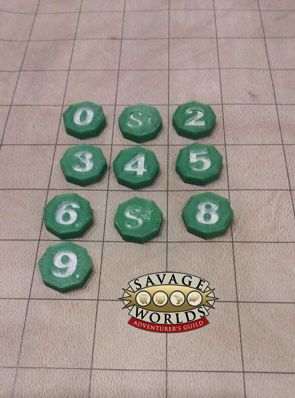 Octagon Extras (Numbers) Tokens / Minis for Savage Worlds - Pinnacle ...