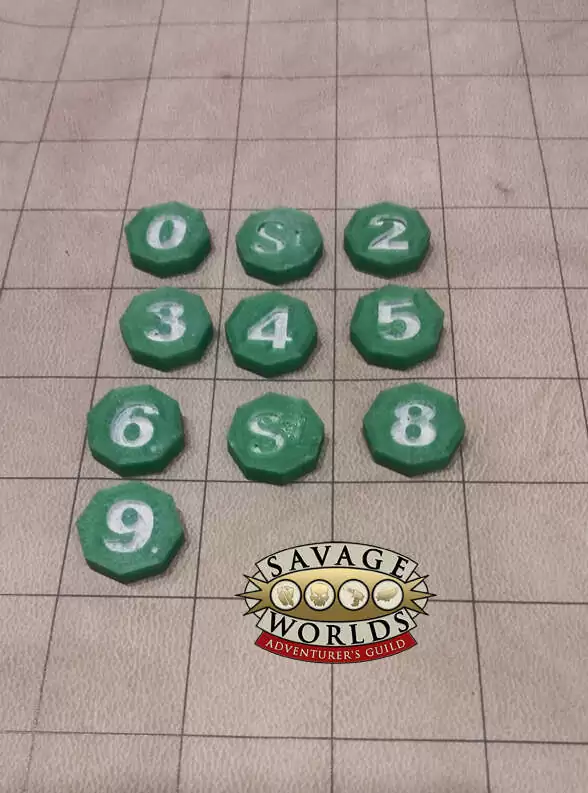 Octagon Extras (Numbers) Tokens / Minis for Savage Worlds - Pinnacle ...