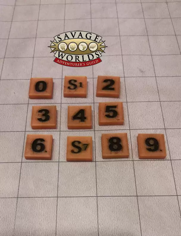 Square Extras (Numbers) Tokens / Minis for Savage Worlds - Pinnacle ...