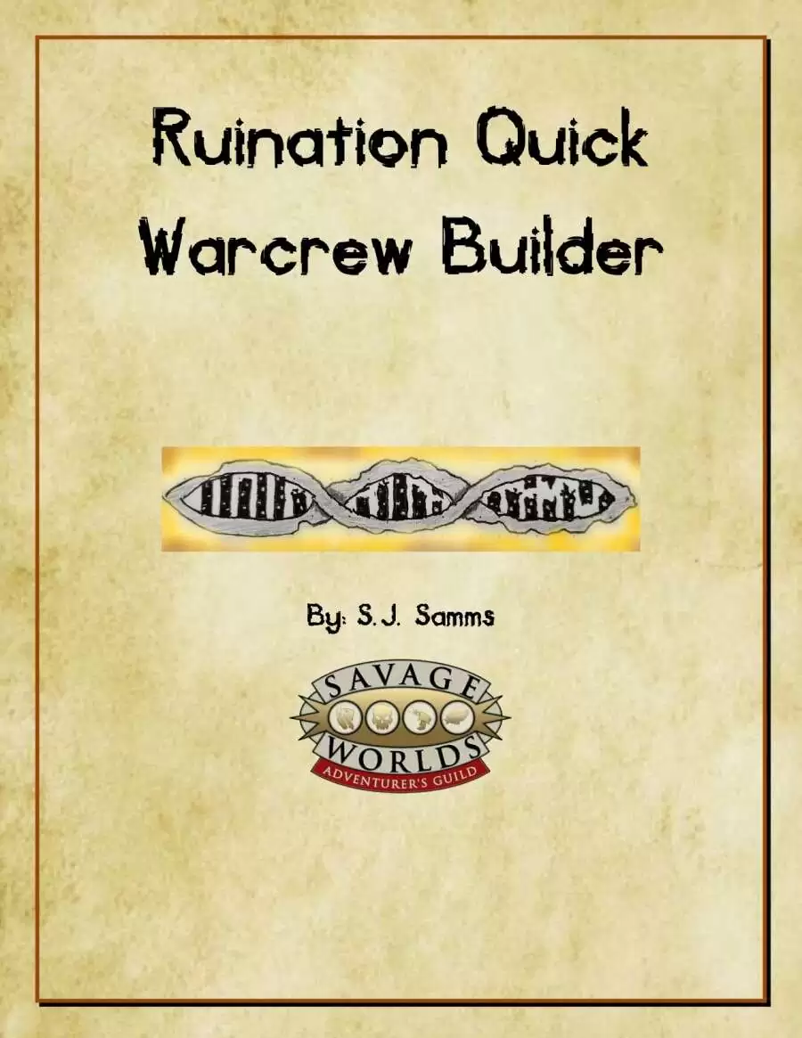 Ruination Warcrew Builder - Pinnacle Entertainment | SWAG | DriveThruRPG