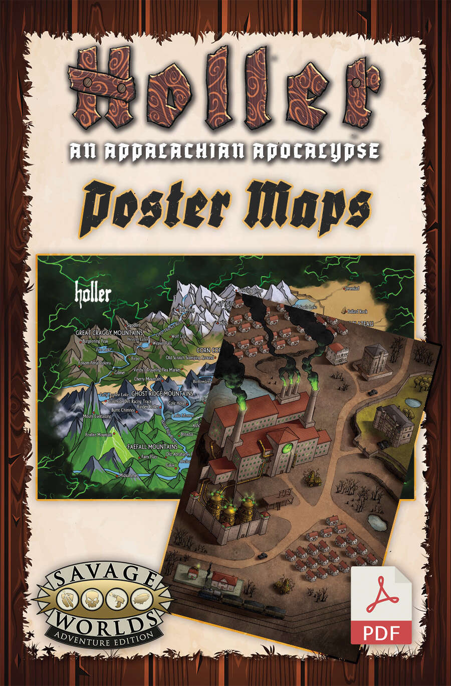 Holler: An Appalachian Apocalypse for Savage Worlds - Poster Map ...