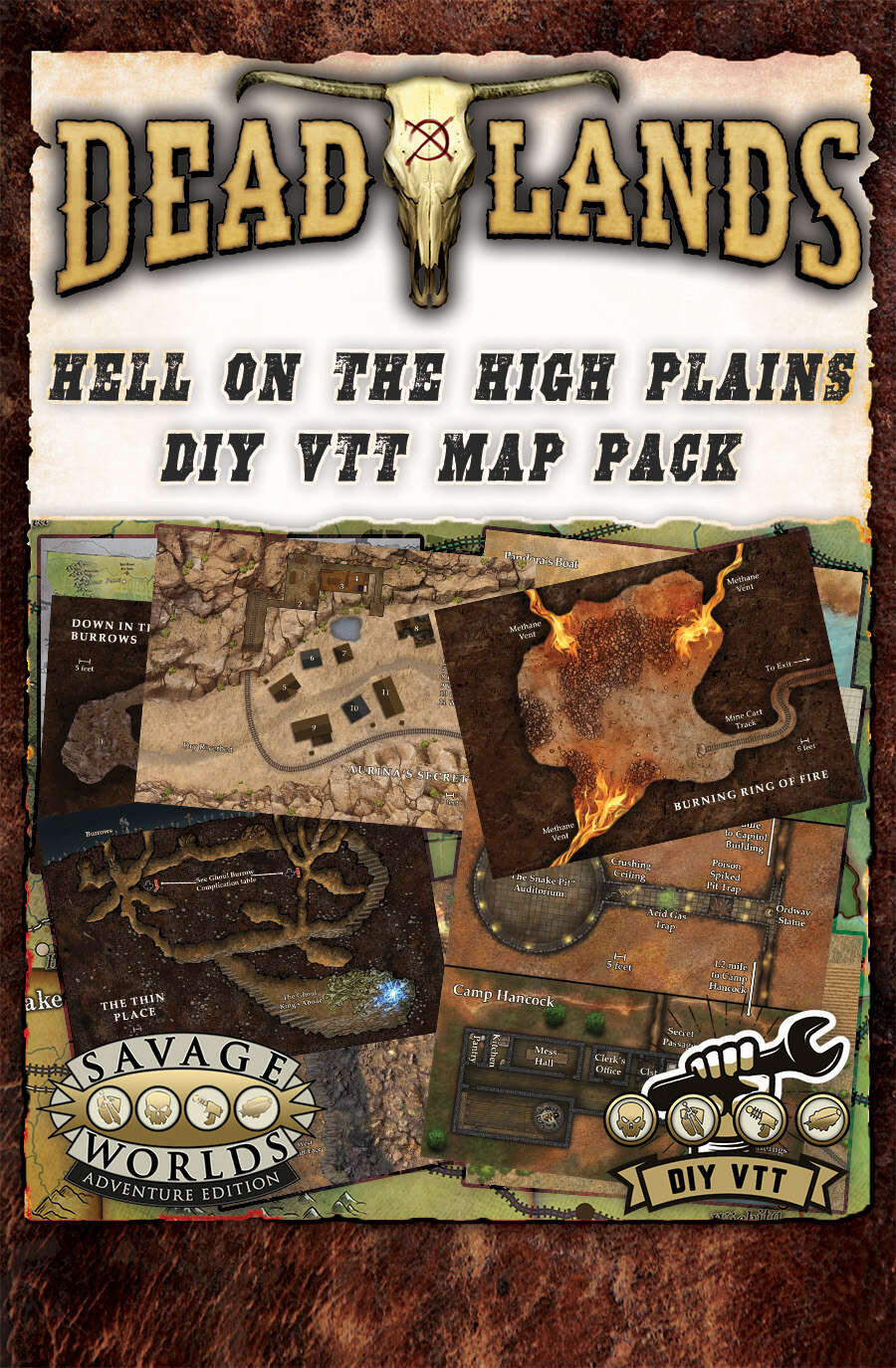 Deadlands: the Weird West - DIY VTT Hell on the High Plains Map Pack ...