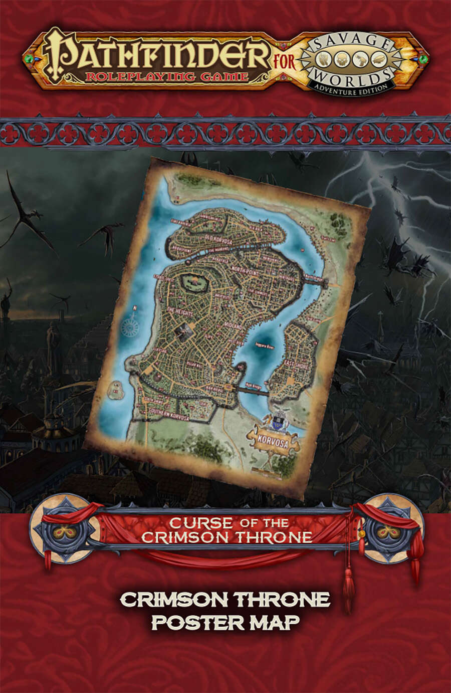 Pathfinder® for Savage Worlds: Curse of the Crimson Throne Poster Map ...